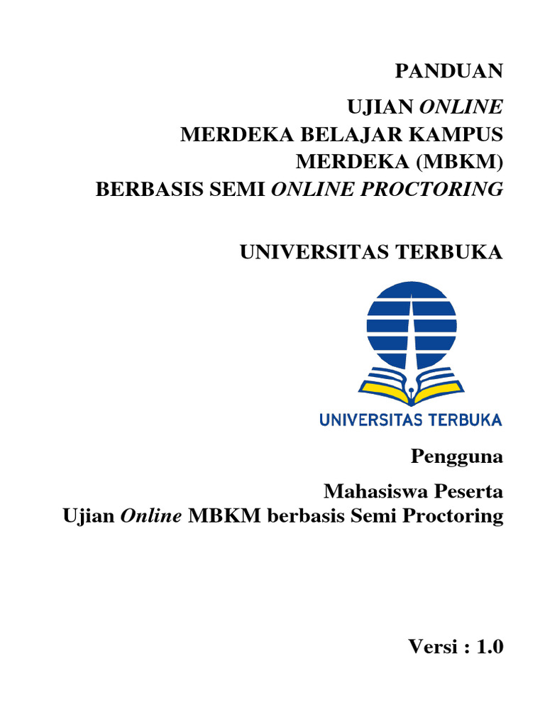 Panduan Ujian Online MBKM | PDF