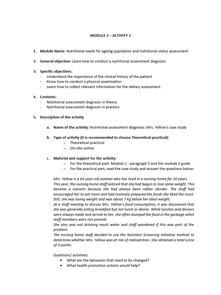 Module 2_ Activity 2 | PDF | Nursing | Methodology