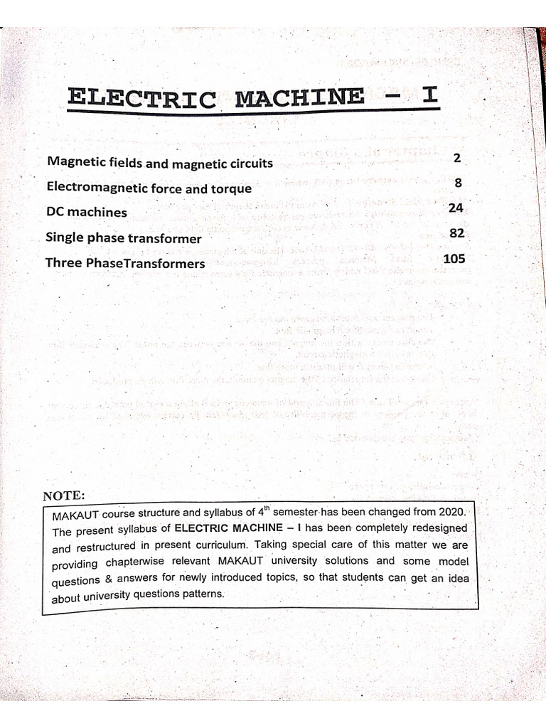 Electric Machine 1 | PDF