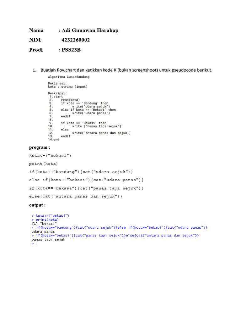 Program R: Biaya Parkir dan Looping | PDF