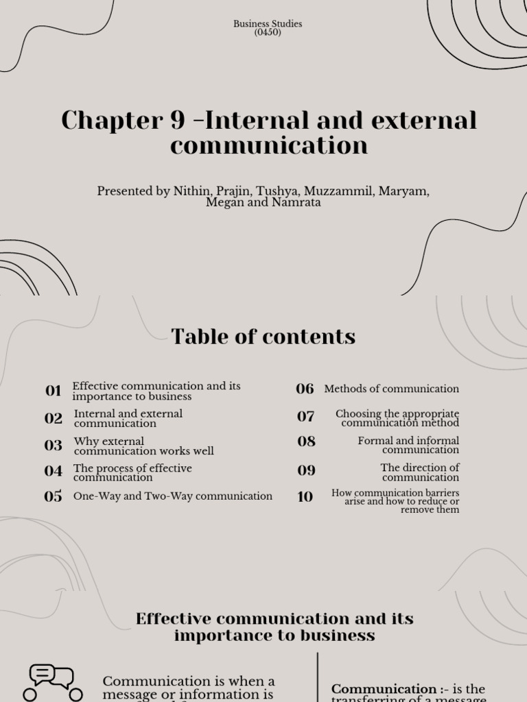 Chapter 9 Presentation (Team Namrata) | PDF | Communication | Information