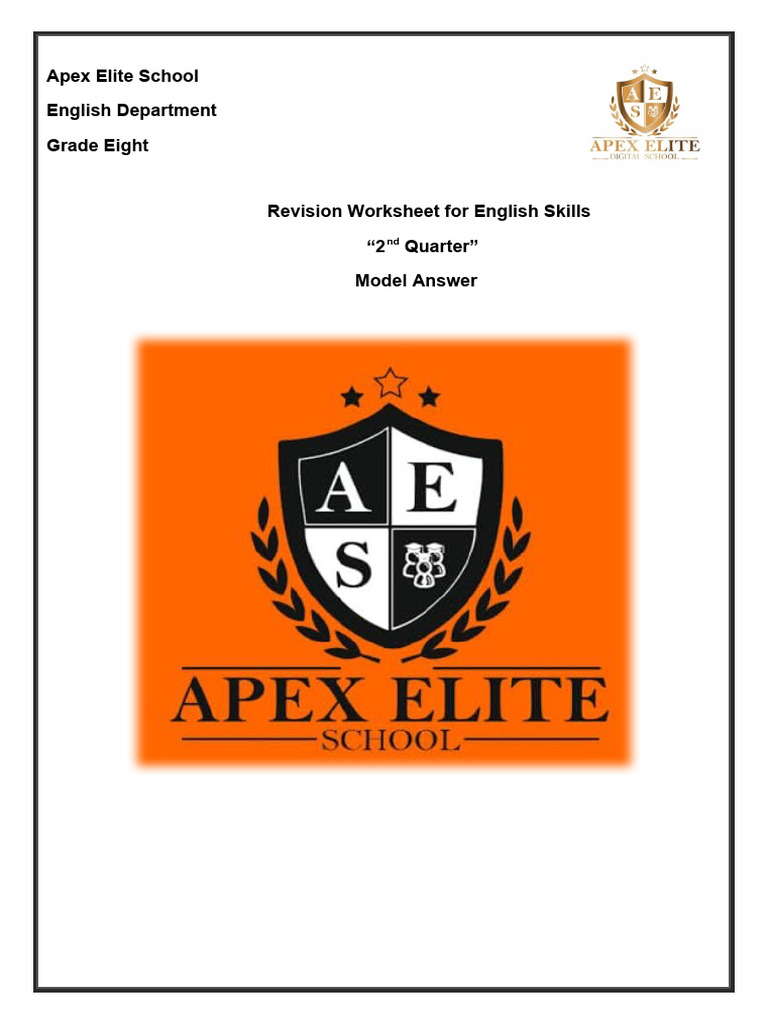 SG G8 Q2 Model Answer | PDF