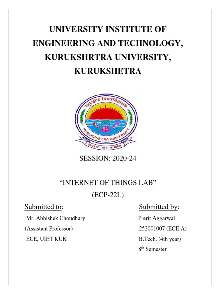 Prerit Iot File | PDF | Arduino | Electrical Engineering