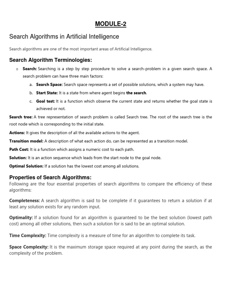 FAI-Module-2 | Download Free PDF | Mathematical Optimization | Computer Science