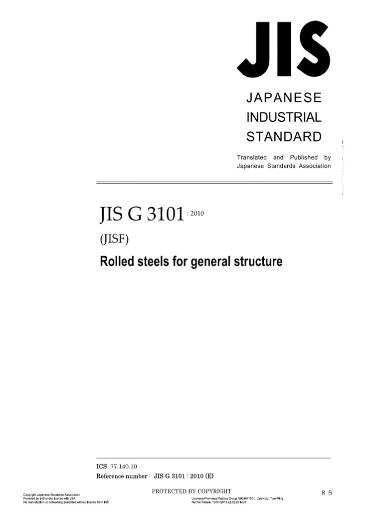 Jis G 3101 - 2010 | PDF