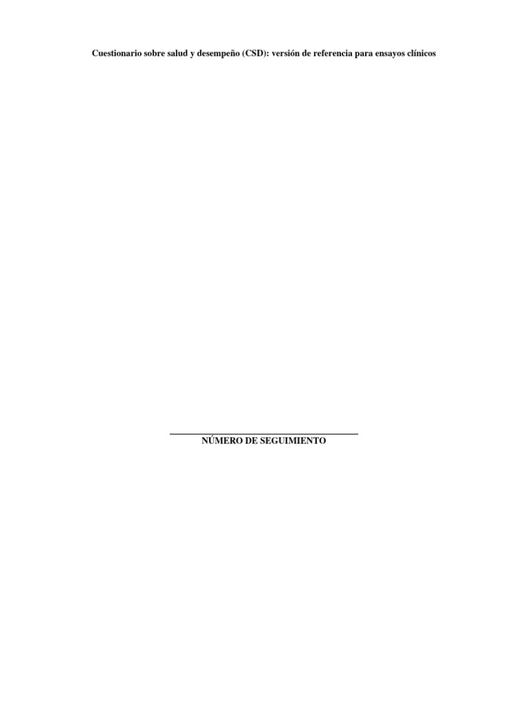 HPQ Clinical 7-Day - Spanish (US) - Final | PDF | Titulo academico