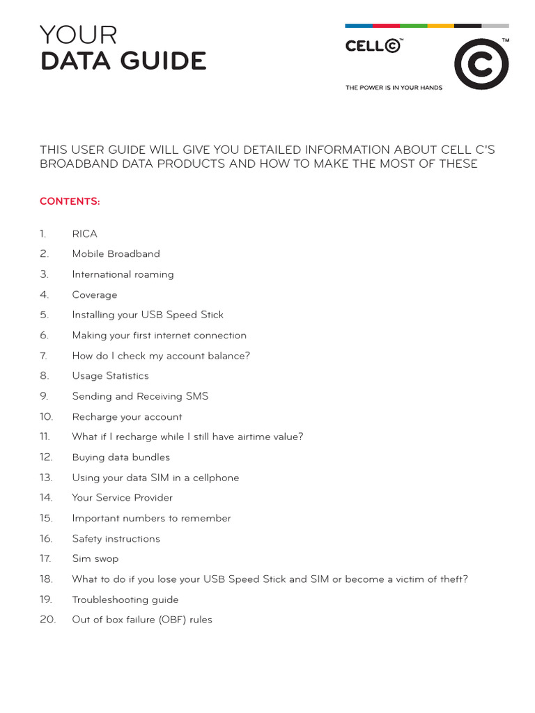 data_user_guide | PDF | Roaming | Mobile Phones