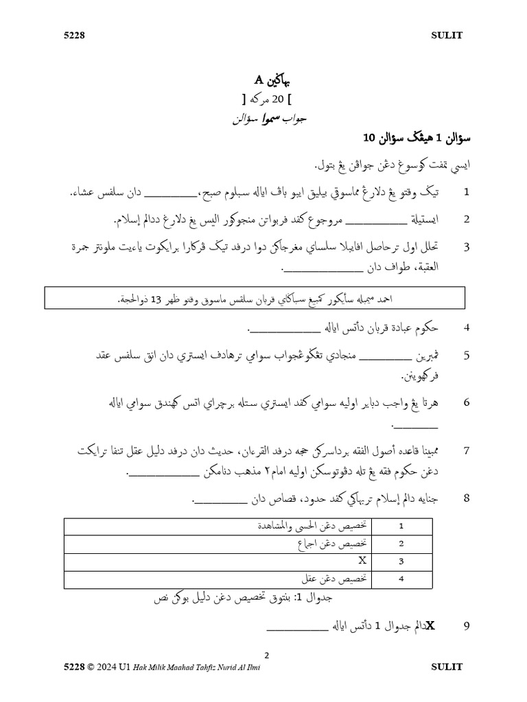 Ujian 1 PSI T5 | PDF