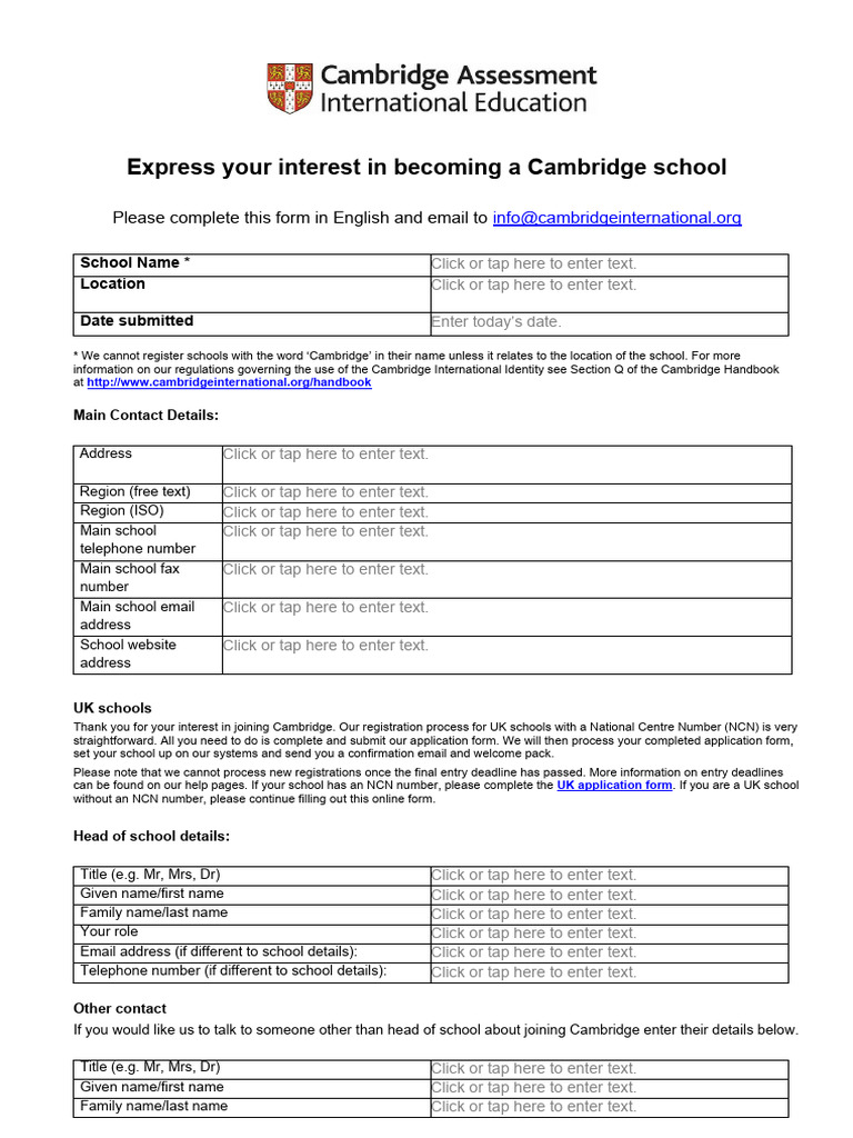Expression of Interest Form | PDF