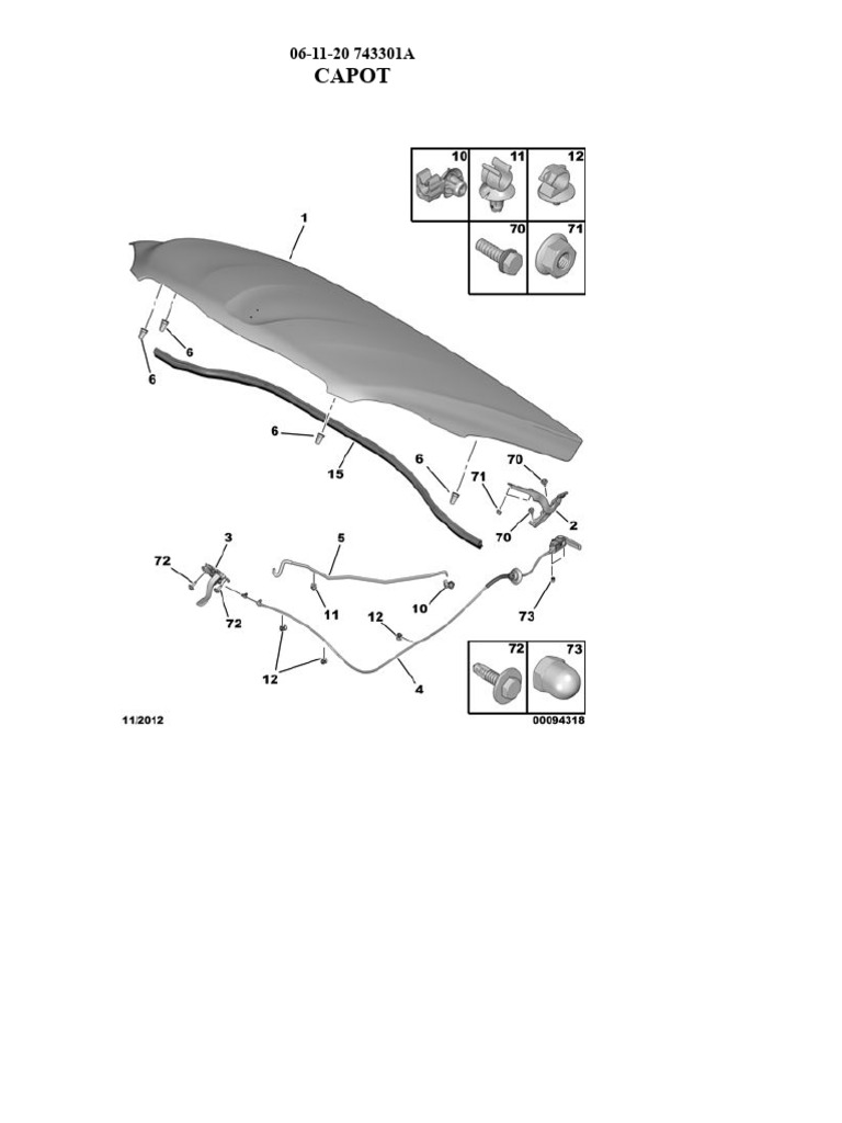 C-Elysee - 0266 07 743301a - Capot | PDF
