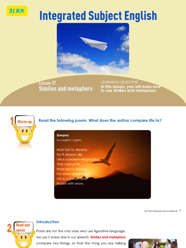 Integrated Science -Simile and Metaphor | PDF