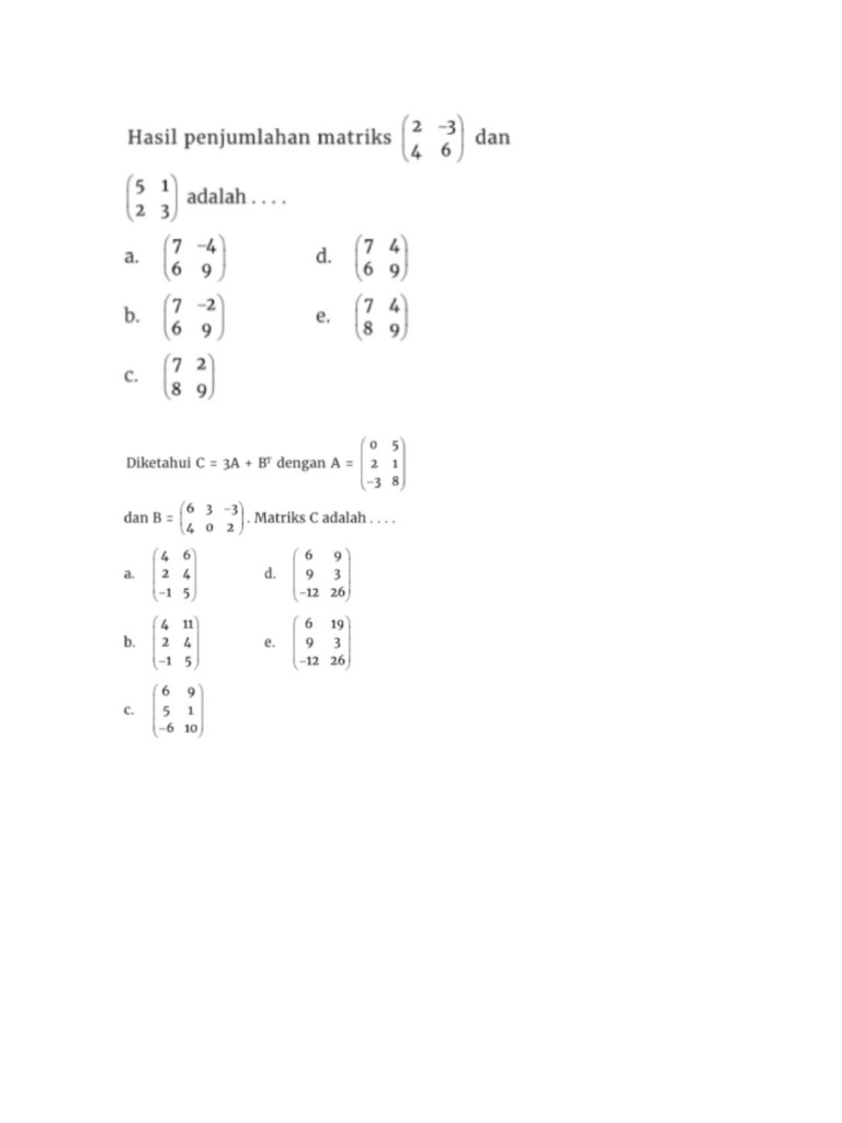 Latihan MTK Peminatan Kelas XI | PDF