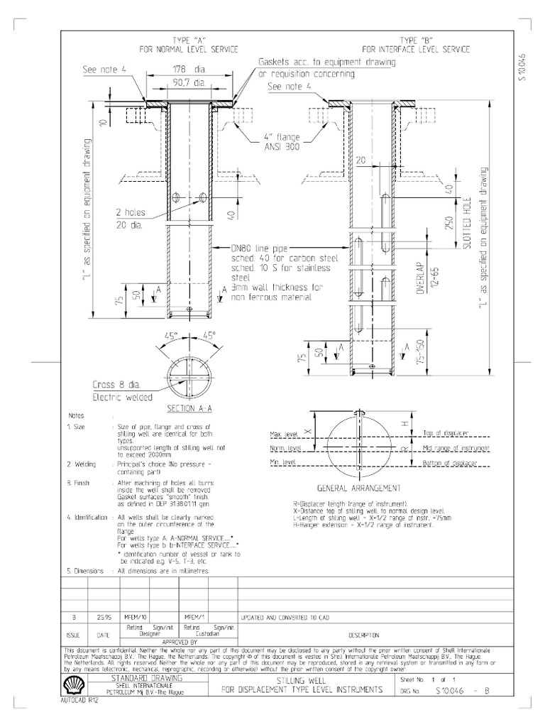 Stilling Well for Displacement Type Level Instruments | PDF