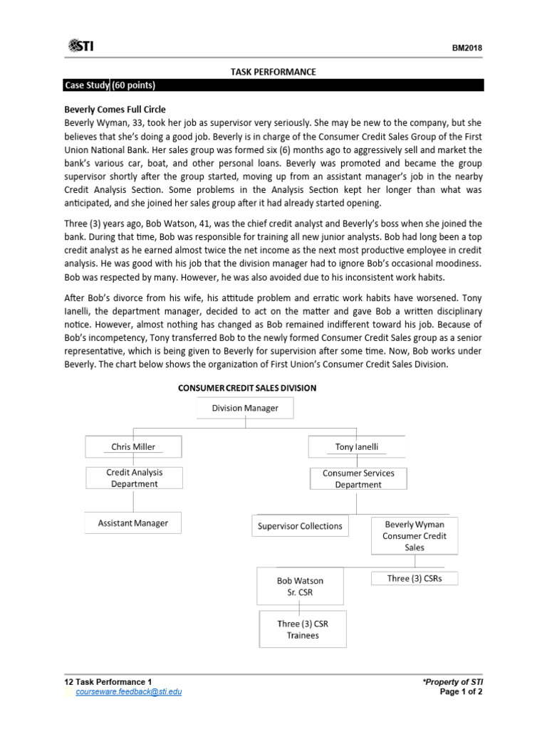 12 Task Performance 1 | PDF | Credit | Finance & Money Management