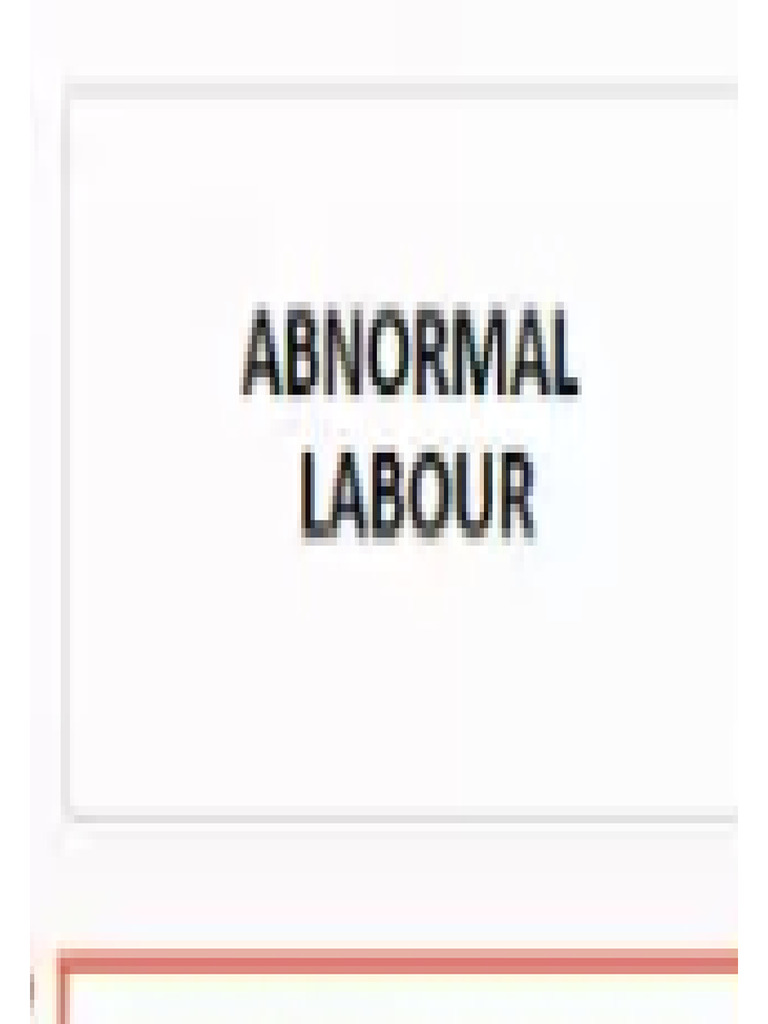 Abnormal Labor | PDF