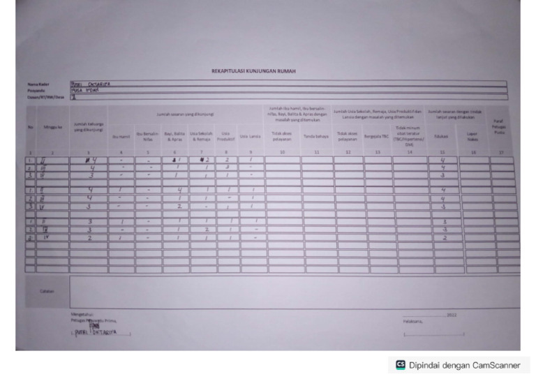 Rekap Kunjungan Rumah | PDF