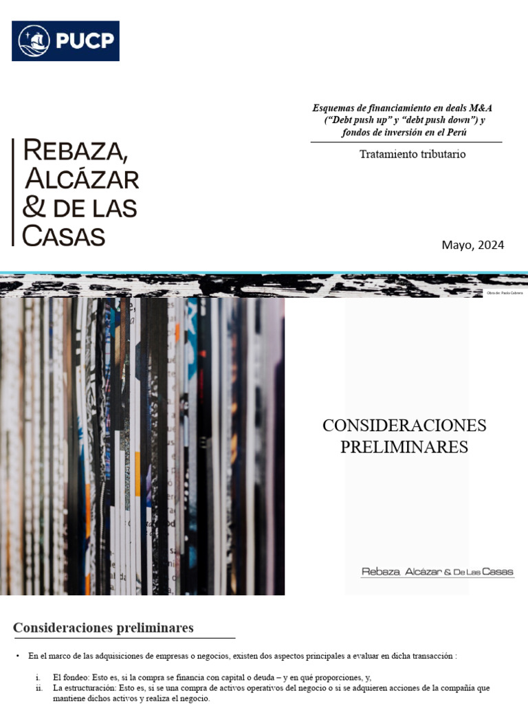 PUCP - PPT Debt Push Down y Debt Push Up | Descargar gratis PDF ...