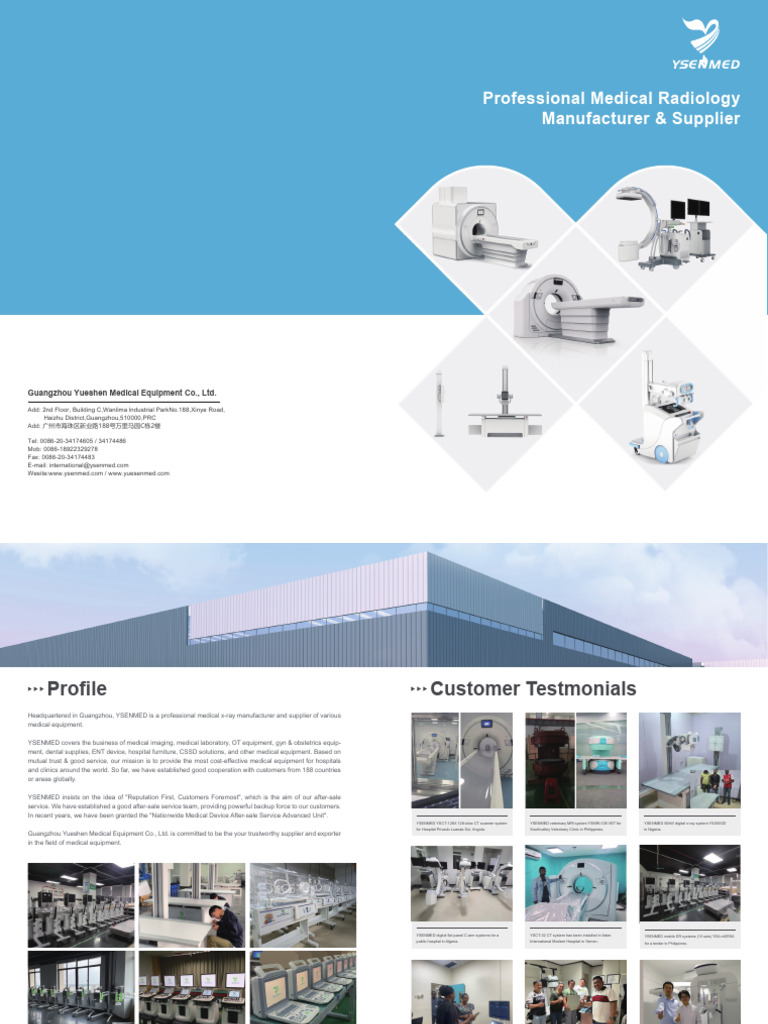 Ysenmed Medical Equipment Overview | PDF | Ct Scan | Medical Imaging
