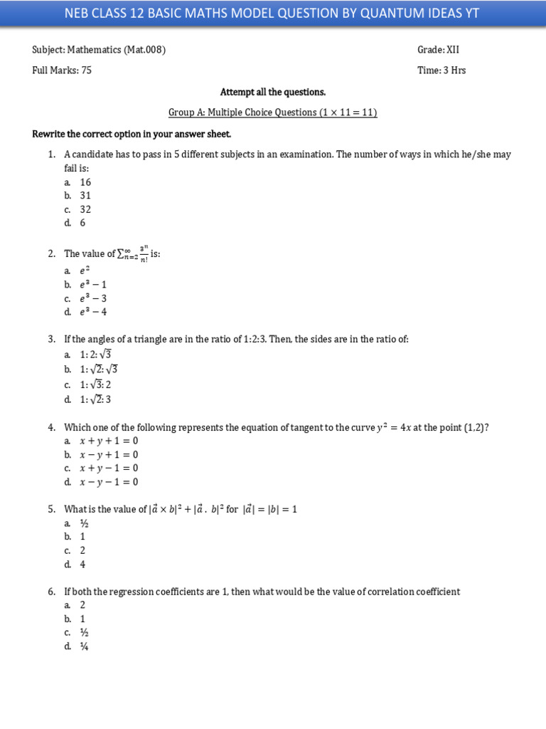 Math Model Exam | PDF | Mathematical Objects | Mathematical Analysis