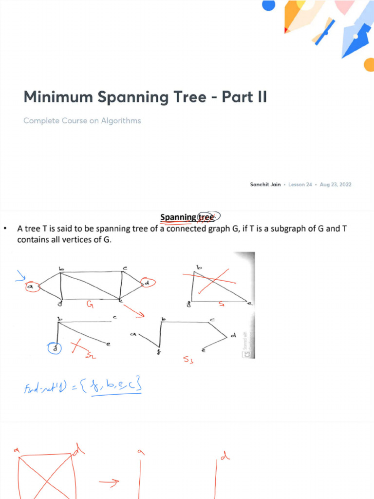 l21 Minimum Spanning Tree Part II With Anno | PDF l21 Minimum Spanning Tree Part II With Anno | PDF