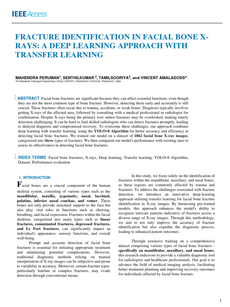 Ieee - 2024 - Fracture Identification in Facial Bone X-Rays - Journel ...
