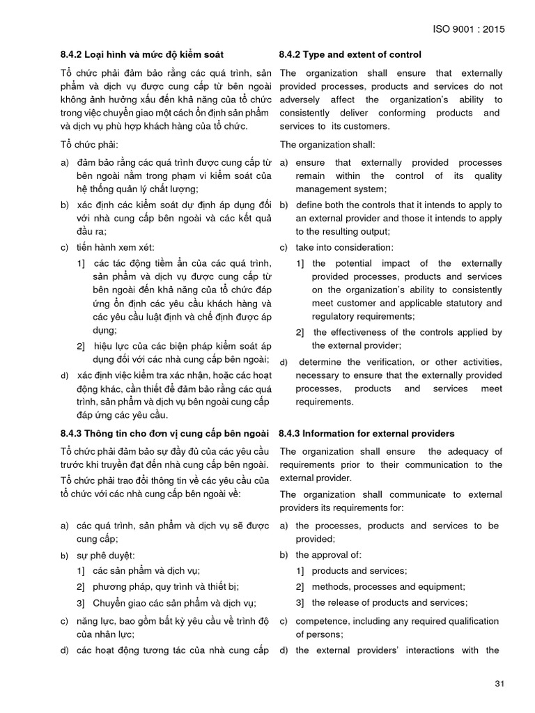 Tieu Chuan ISO 9001 2015 Tieng Viet GOODVN 31 40 | PDF