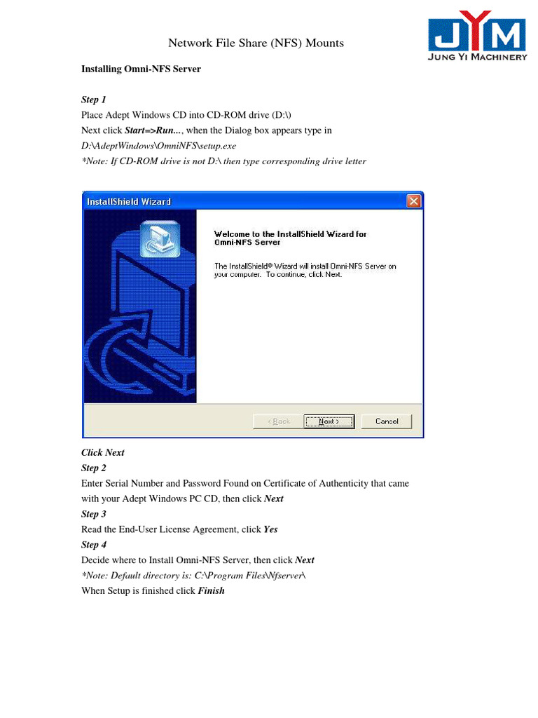 Adept V+ Network File Share (NFS) Mounts | PDF | Microsoft Windows | Windows Xp