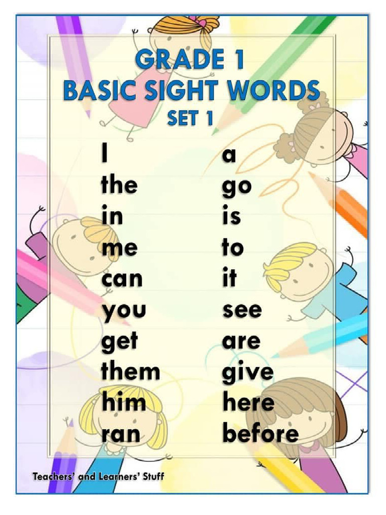 Basic Sight Words | PDF