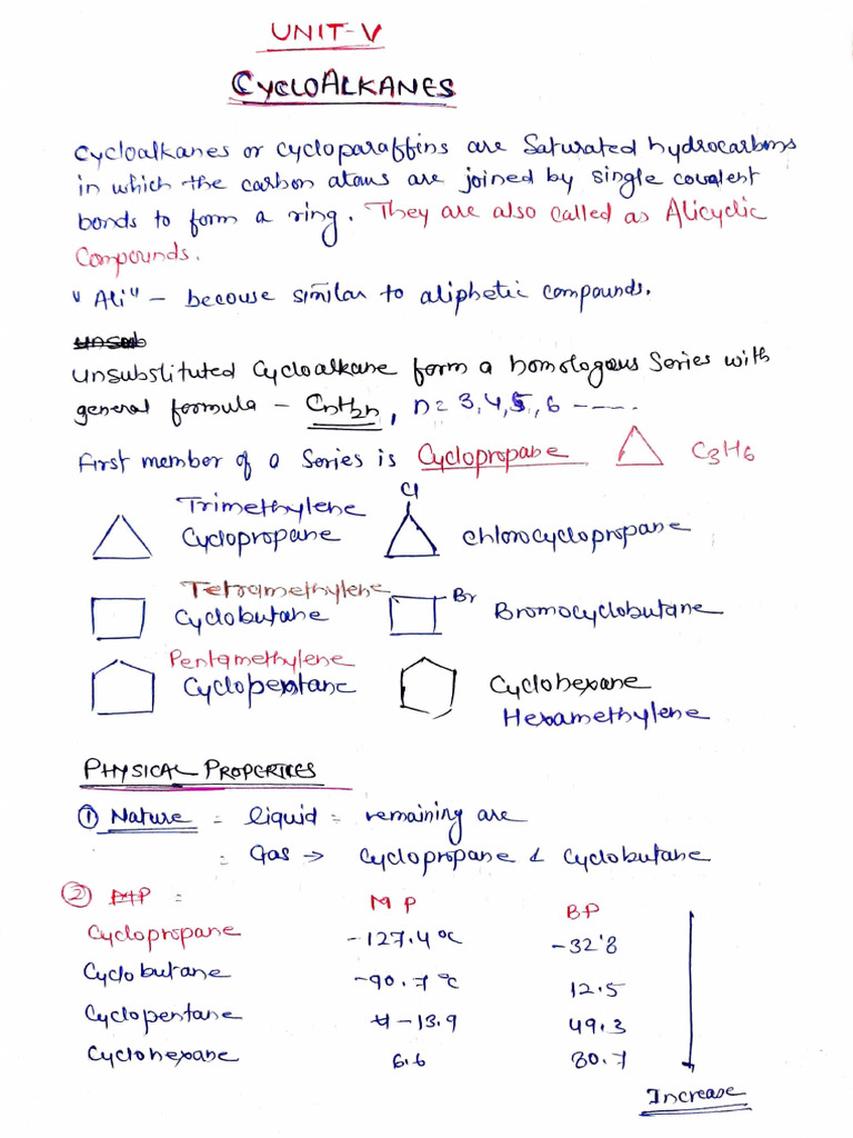 Cyclo Alkane | PDF | Organic Chemistry | Chemistry
