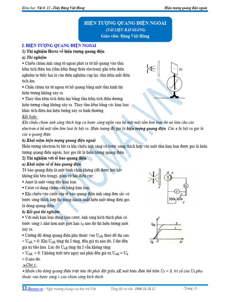 Hien Tuong Quang Dien TLBG | PDF