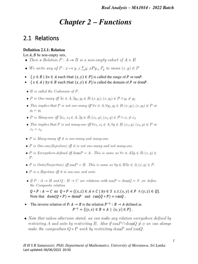 Real Analysis-3 | PDF | Function (Mathematics) | Real Number