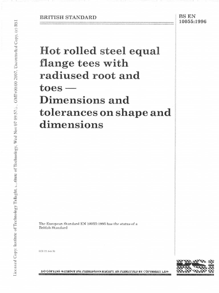 BS EN 10055 - 1996 | PDF