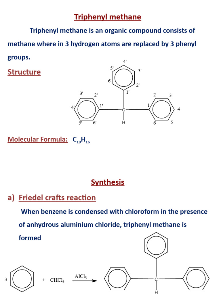 Triphenyl Methane | PDF | Methane | Chemical Compounds