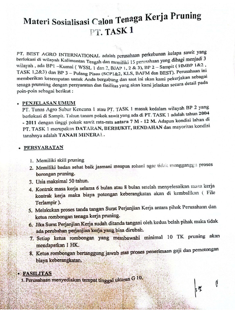 Sosialisasi Pruning Pt Task 1 | PDF