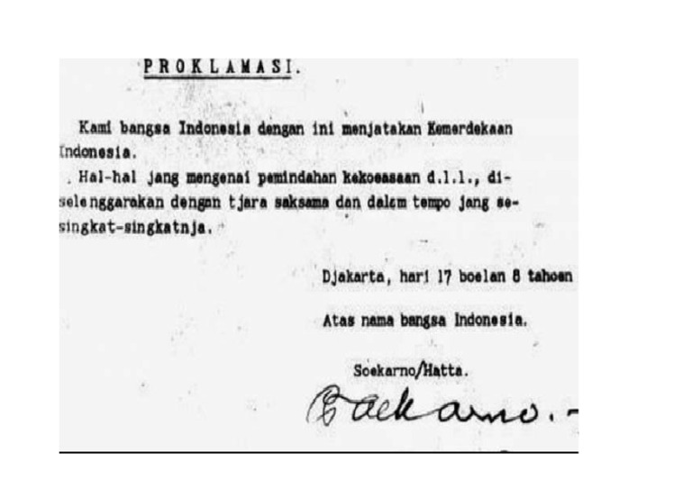 Teks Proklamasi Autentik | PDF