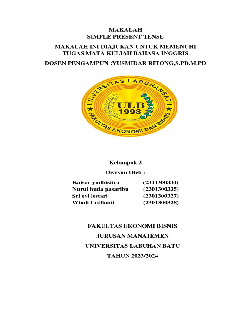 Makalah Simple Present Tense | PDF