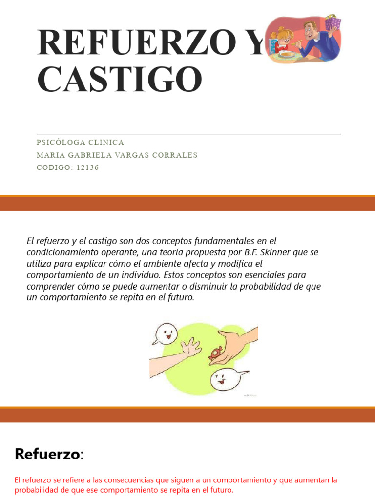 Refuerzo y Castigo | PDF | Reforzamiento | Teorías psicologicas