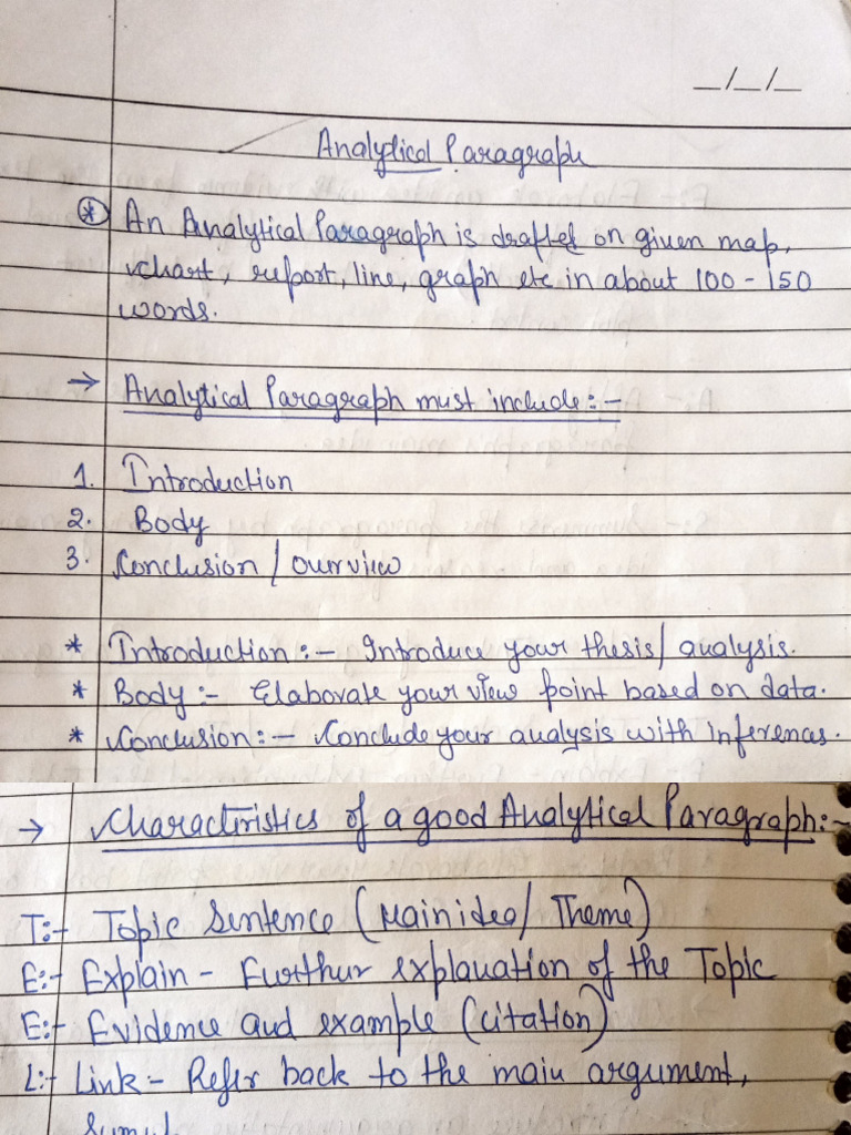 Analytical Paragraph | PDF