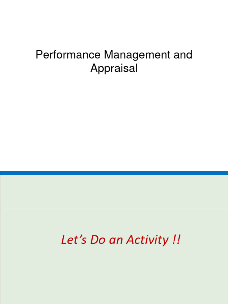 Performance Management and Appraisal | PDF | Performance Appraisal | Psychological Concepts