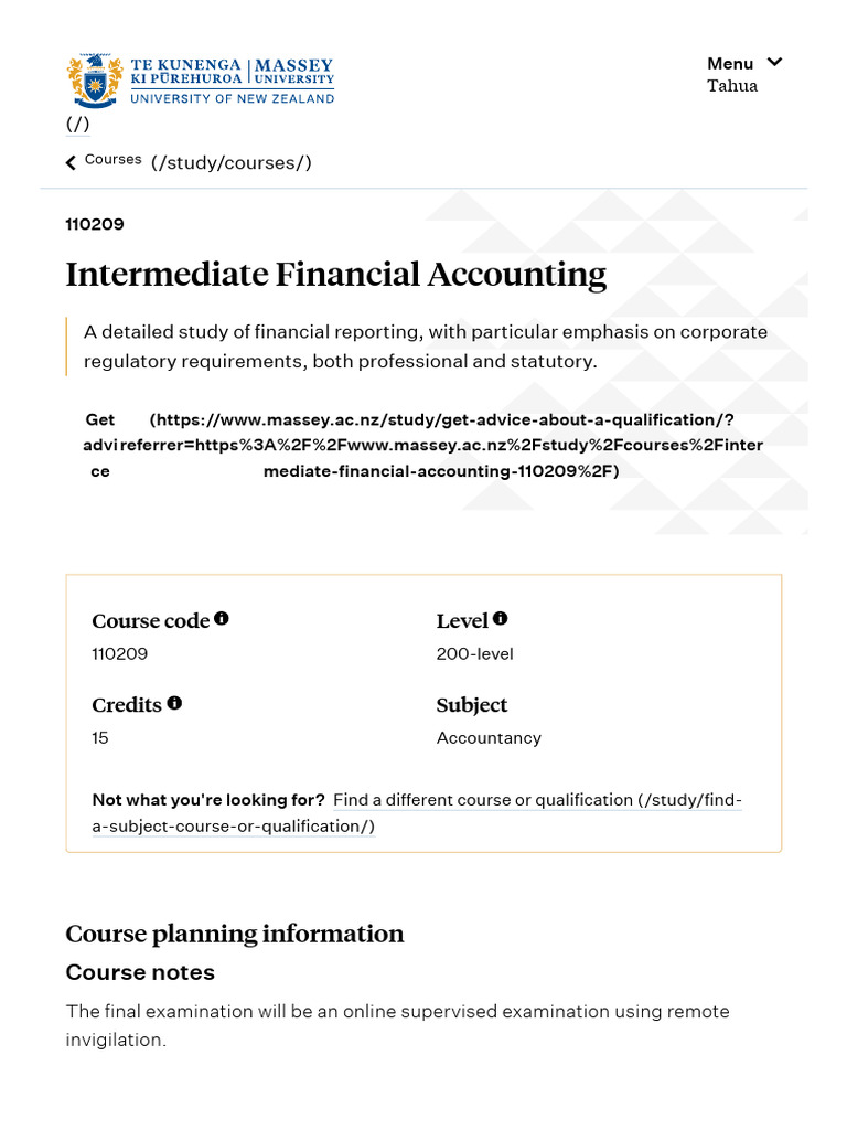 Intermediate Financial Accounting Massey University Pdf Textbook