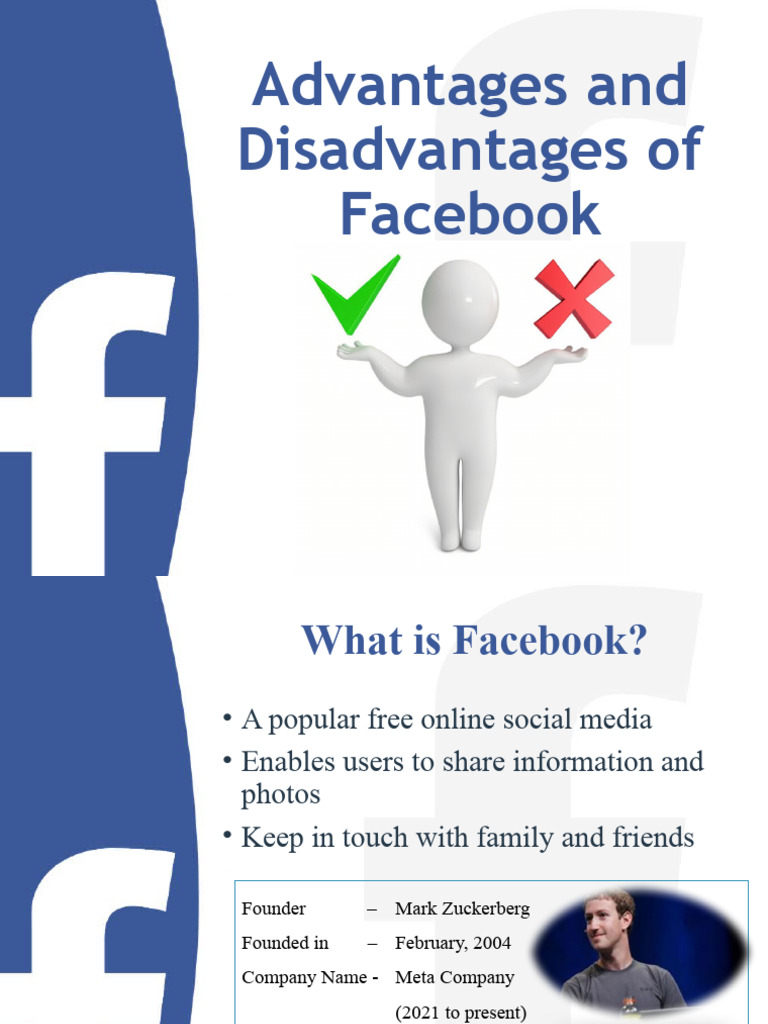 Advantages and Disadvantages of Facebook | PDF | Facebook | Cyberspace