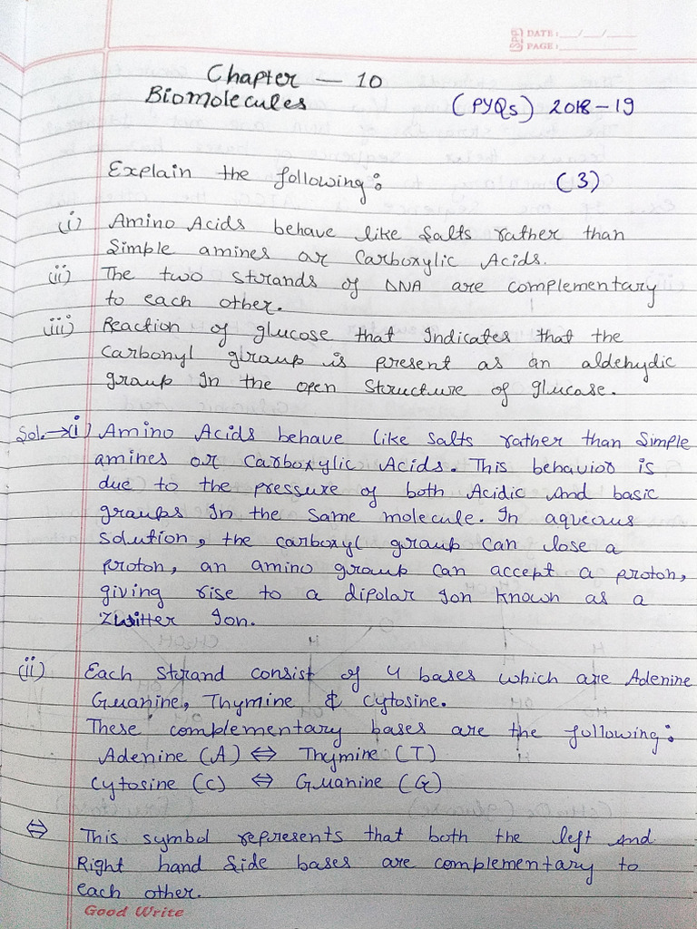 Biomolecules (PYQs 2018-19) | PDF | Carbon Compounds | Molecules