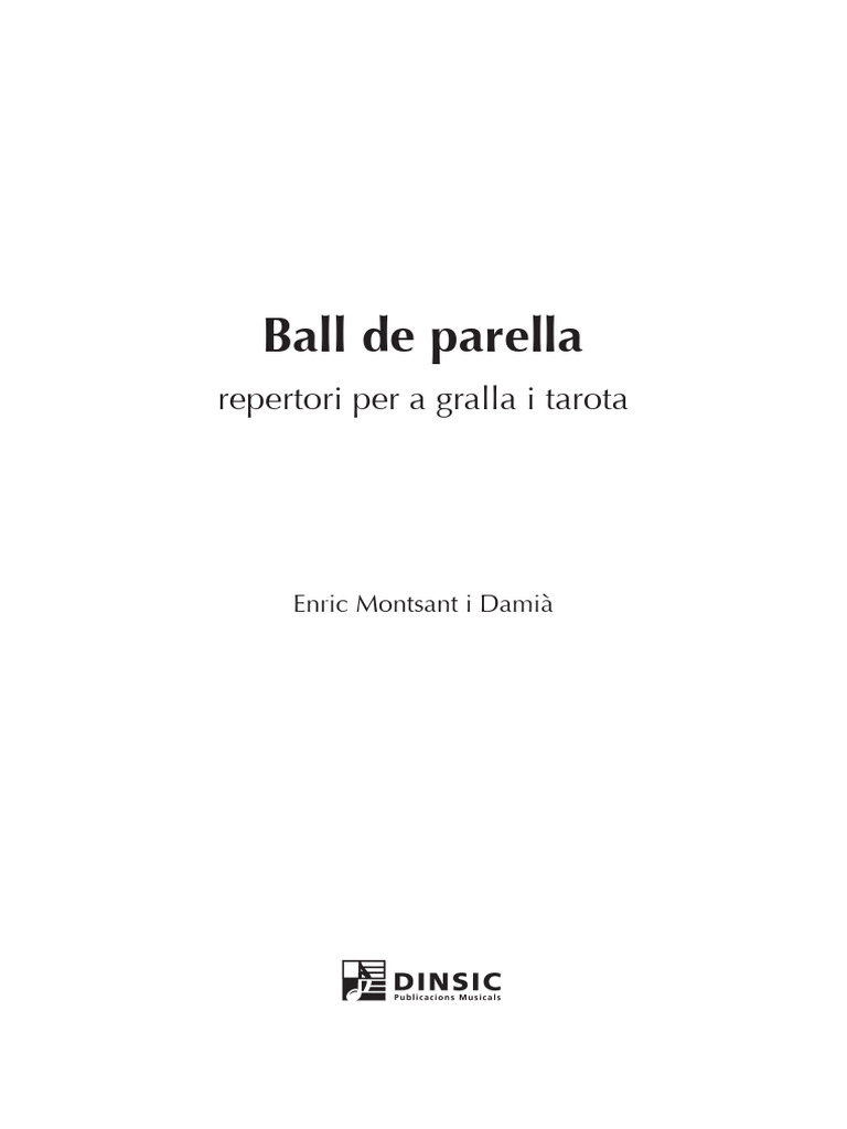 Llibre Del Ball de Parella Mostra | PDF