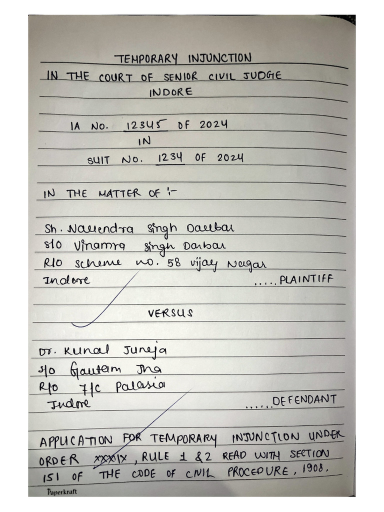 Temporary Injunction | PDF