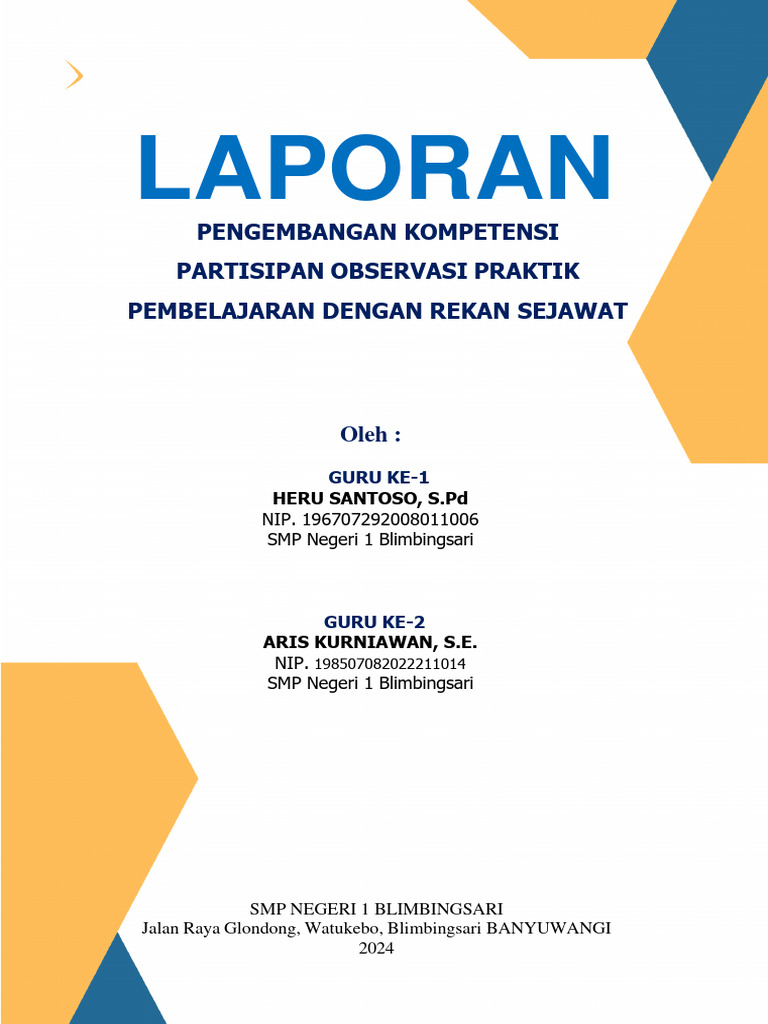 Cover Laporan Observasi Heru | PDF