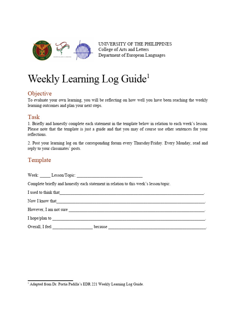 Spanish Learning Log Guide | PDF