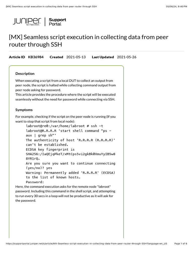 (MX) Seamless Script Execution in Collecting Data From Peer Router ... (MX) Seamless Script Execution in Collecting Data From Peer Router ...