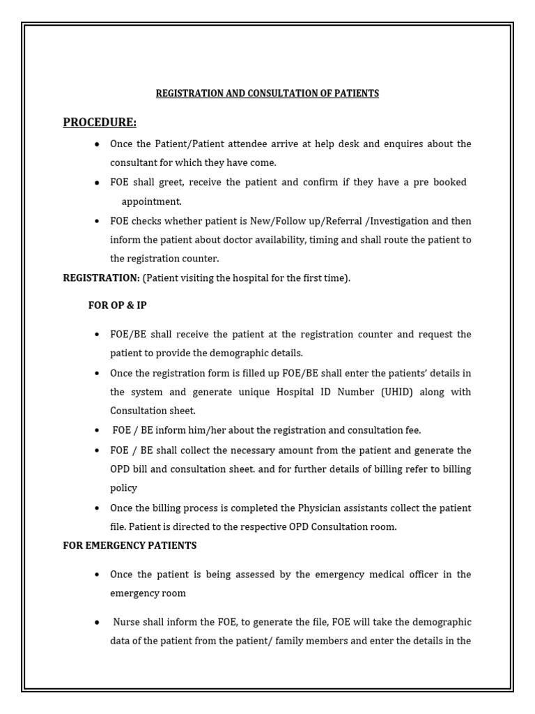 Aac 2.a.1.Registration Policy | PDF | Patient | Nursing