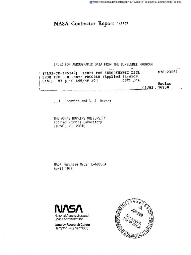 Bumblebee Aerodynamics Data Index | PDF | Flight | Aerodynamics