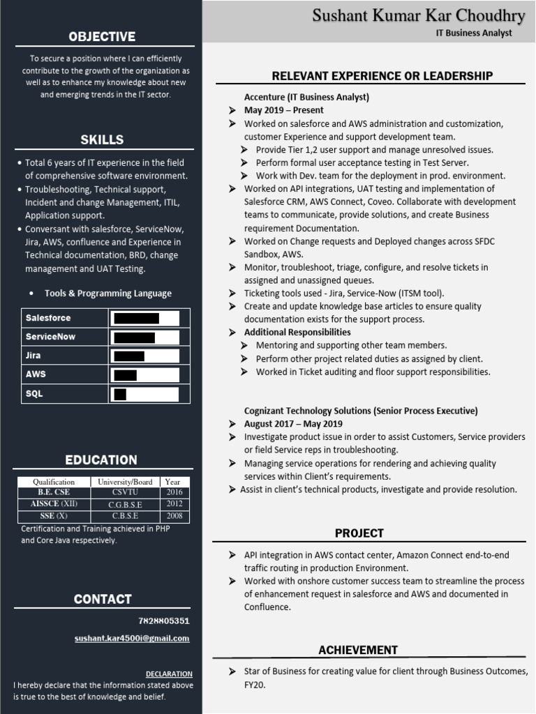 Resume (Sushant) 24 | PDF | Amazon Web Services | Software Engineering